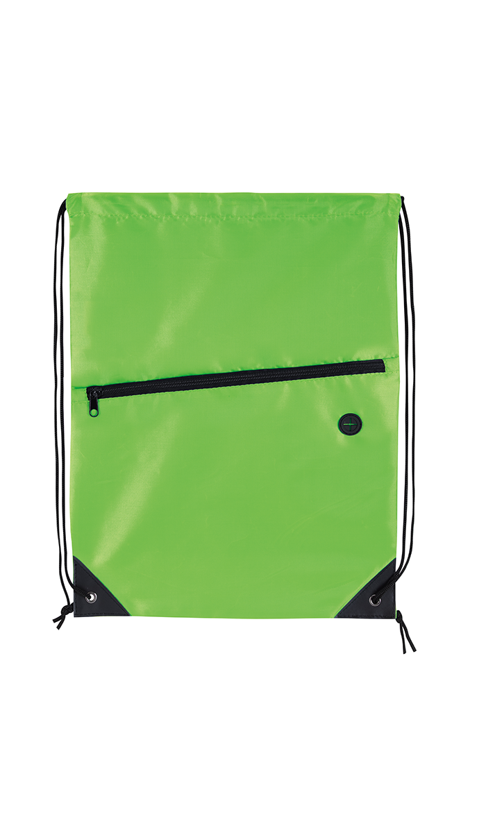 Full Color Print Front Zip Drawstring Backpack | Office Products - Queensboro