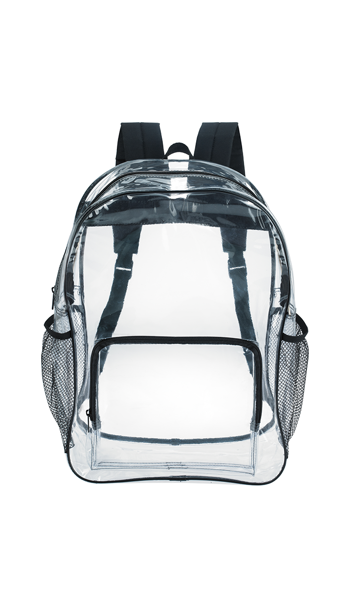 Printed Transparent Backpack - Queensboro