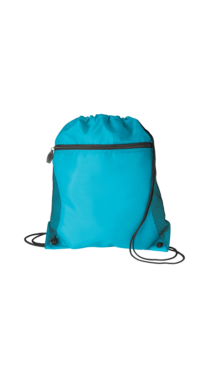Mesh Pocket Printed Drawcord Backpack - Queensboro