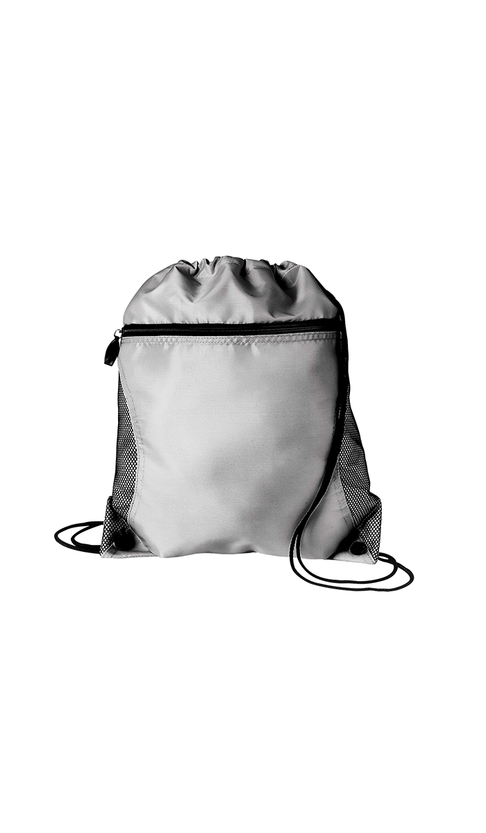 Mesh Pocket Printed Drawcord Backpack - Queensboro