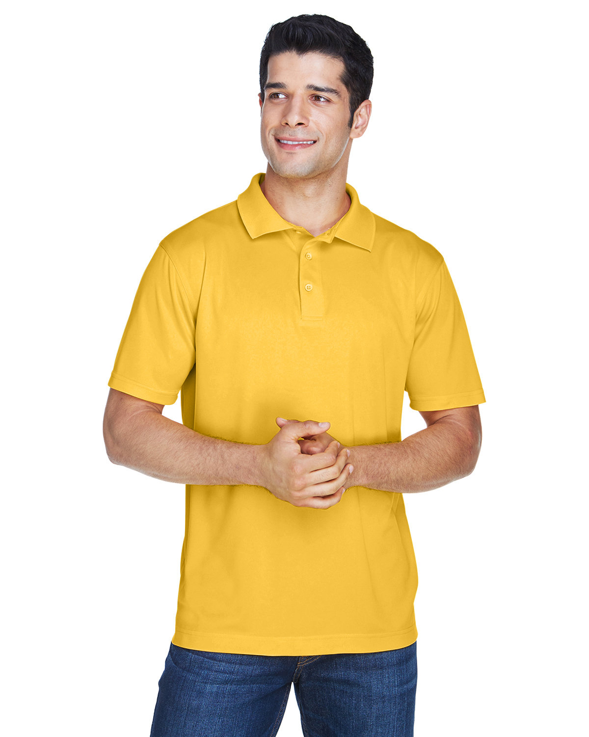 Harriton Embroidered Men's 4 oz. Polytech Polo | Activewear - Queensboro