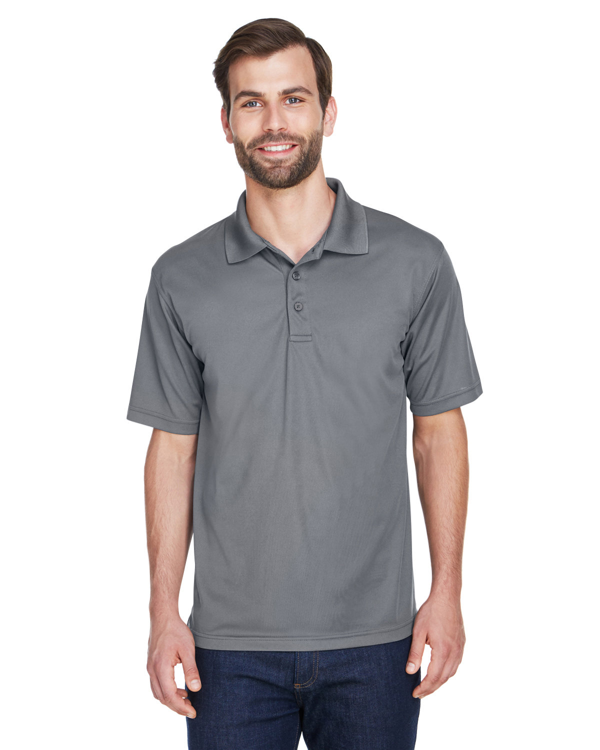 UltraClub Embroidered Men's Cool & Dry Mesh Pique Polo - Queensboro