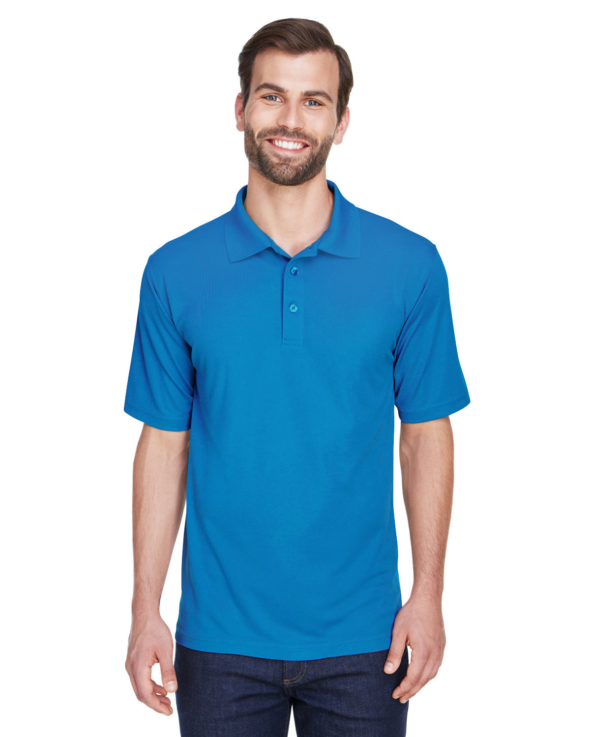 UltraClub Embroidered Men's Cool & Dry Mesh Pique Polo - Queensboro