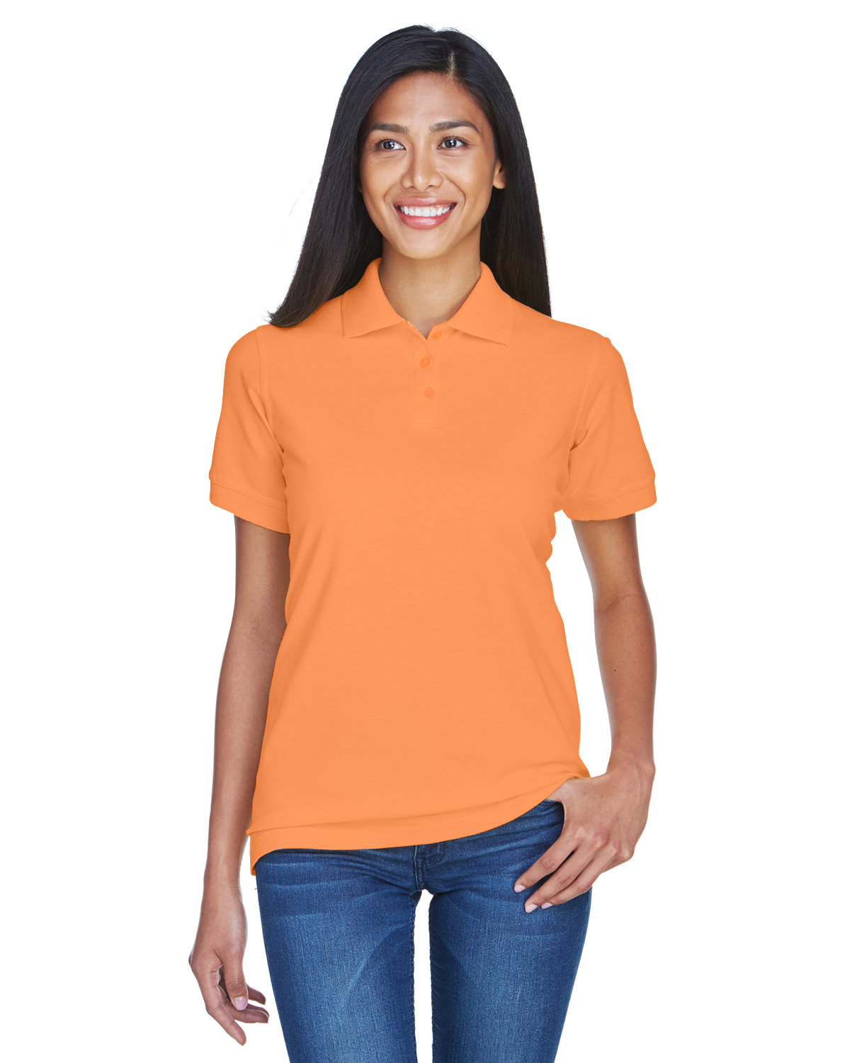 UltraClub Embroidered Women's Classic Pique Polo | Polos - Queensboro