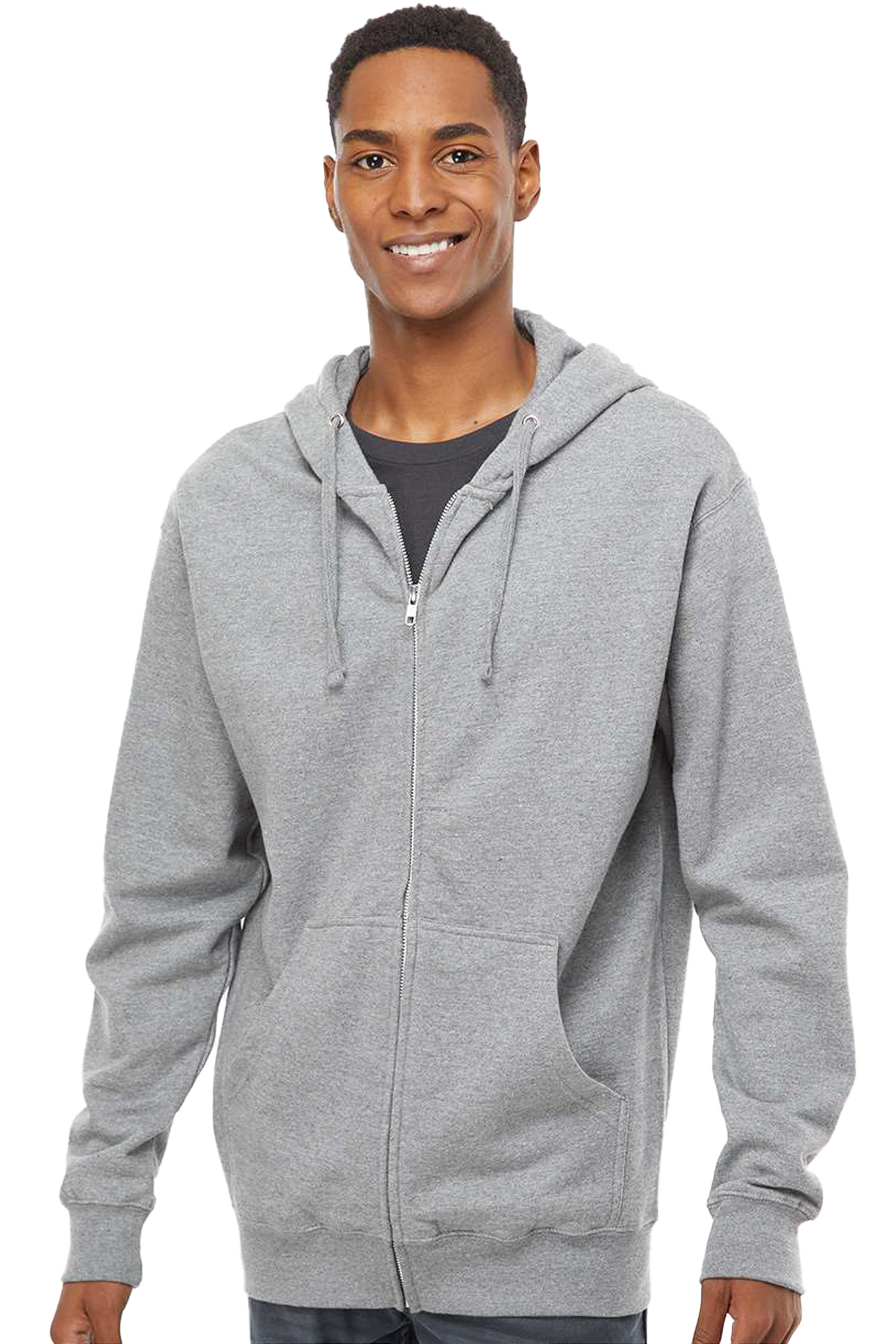 Independent Trading Co. Men's Embroidered Midweight Full-Zip Sweatshirt ...