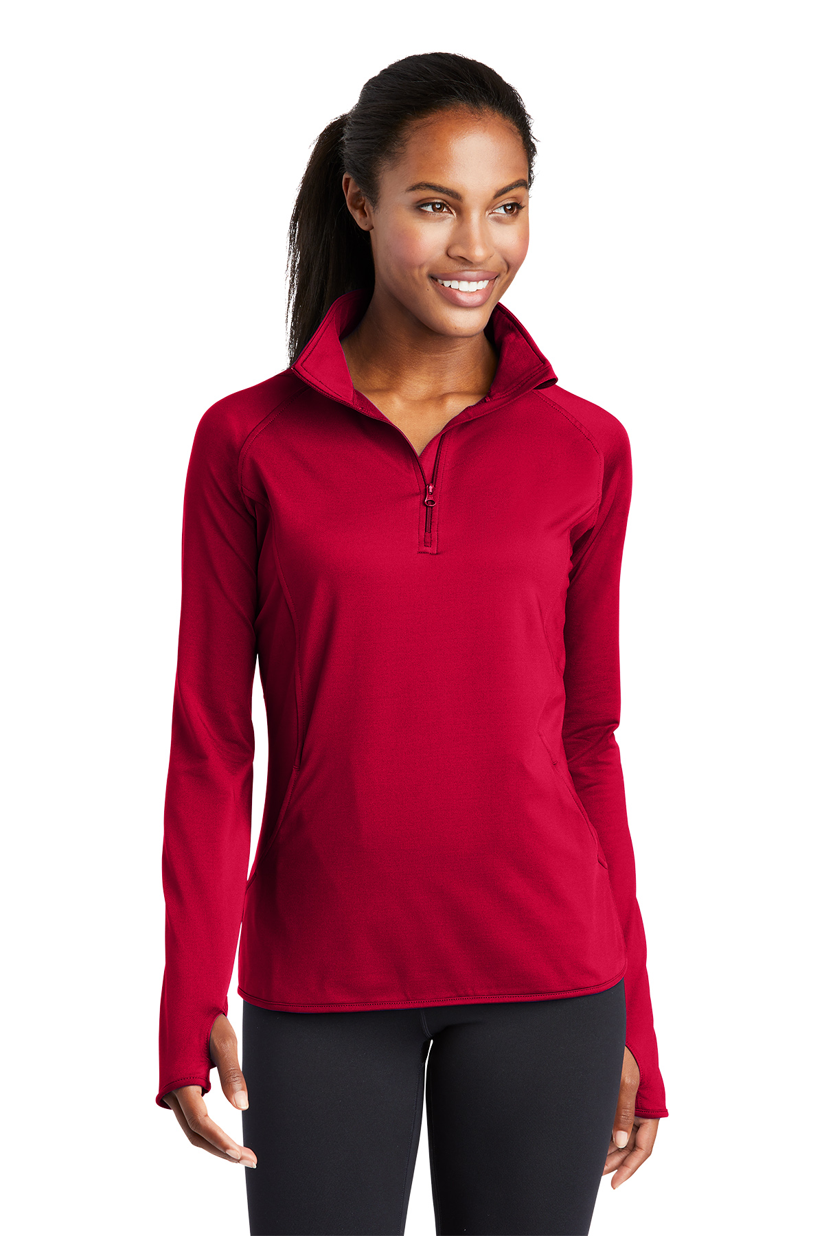 Sport-Tek Embroidered Women's Sport-Wick Stretch 1/4-Zip Pullover ...